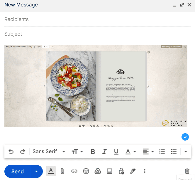 Embedding flipbooks in email | FlippingBook