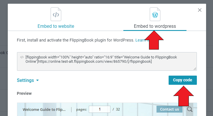 How to embed into WordPress? | FlippingBook