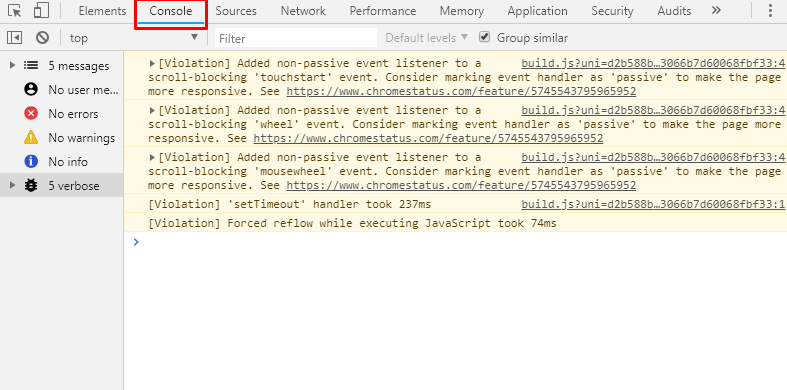 Getting relevant information from the Developer Tools / Web Inspector ...